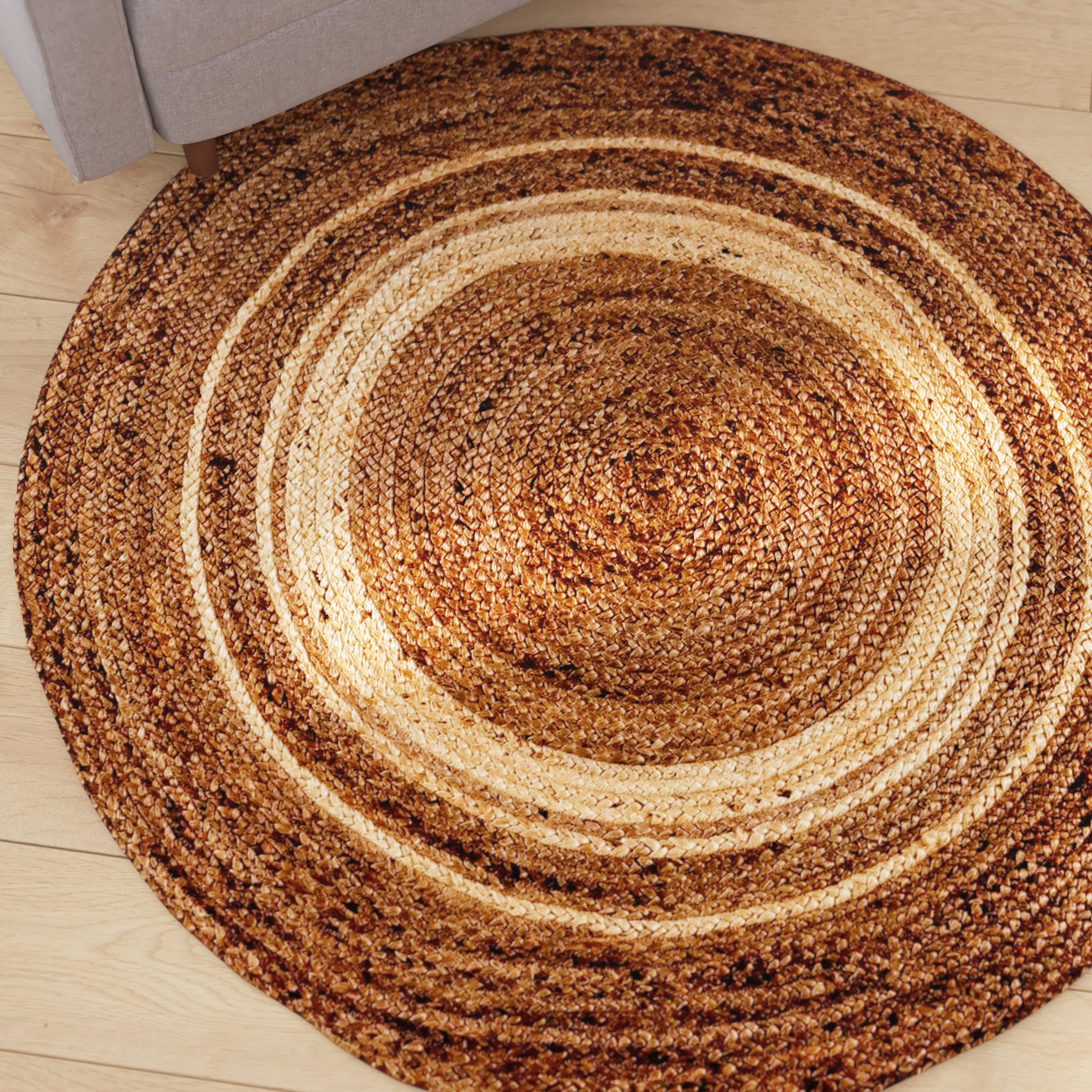 Taylor & Logan Round Round 4' X 4' Jute/Sisal Area Rug | Wayfair