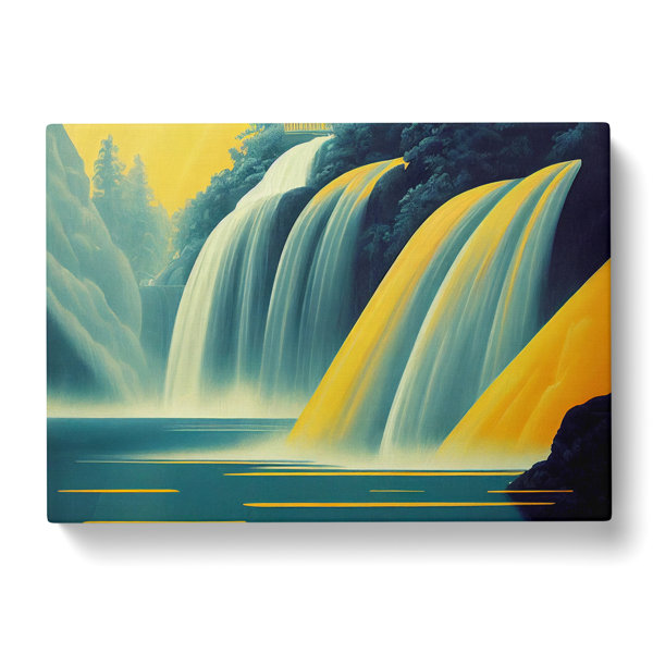 Alpen Home River Waterfall Art Deco Vol.1 - Wrapped Canvas Art Prints ...