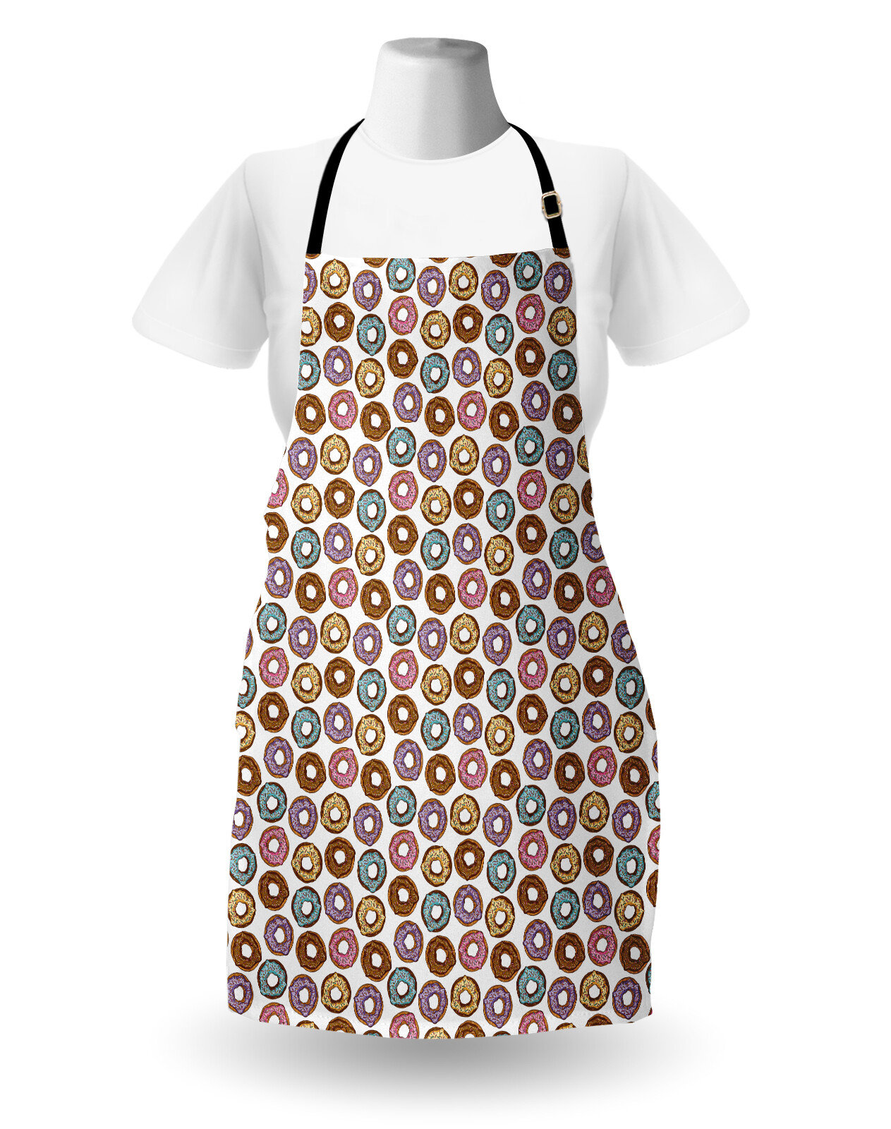 East Urban Home Ambesonne Donut Apron Unisex Tasty Bakery Motifs ...