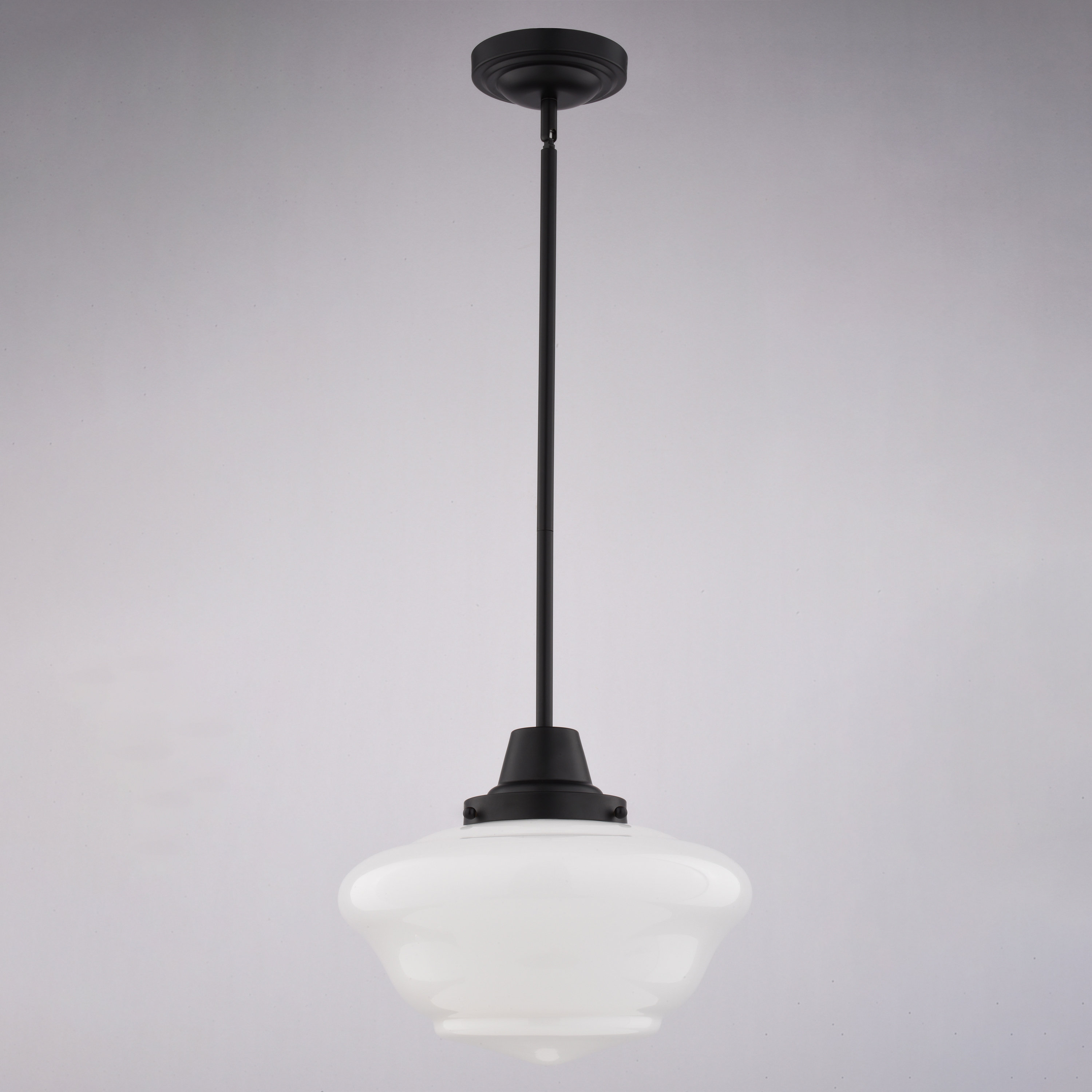 Loon Peak Eastgate 1-Light 12 in. Wide Schoolhouse Mini Pendant with ...