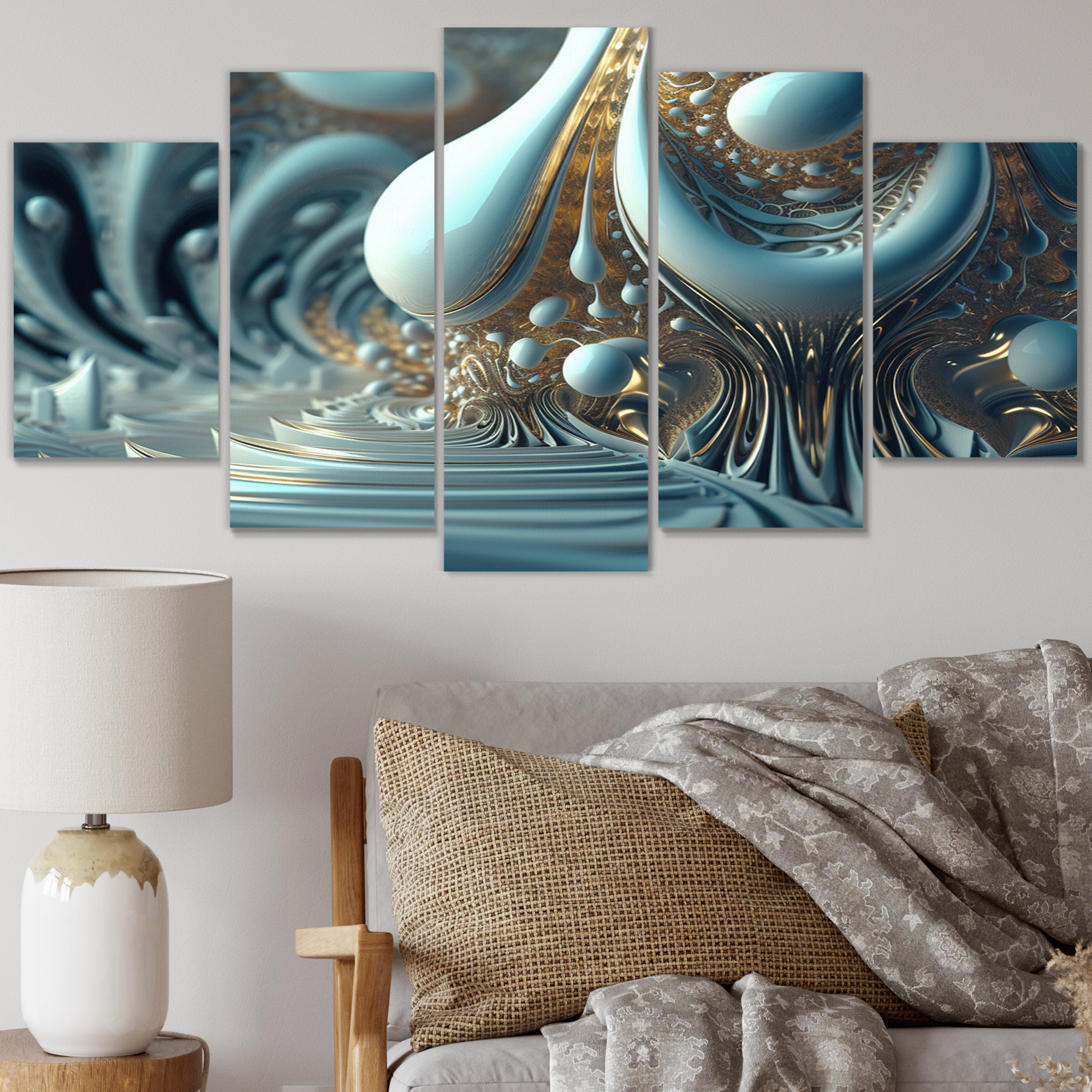 House of Hampton Fractal Futuristic Architecture V - Fractals Wall Art ...