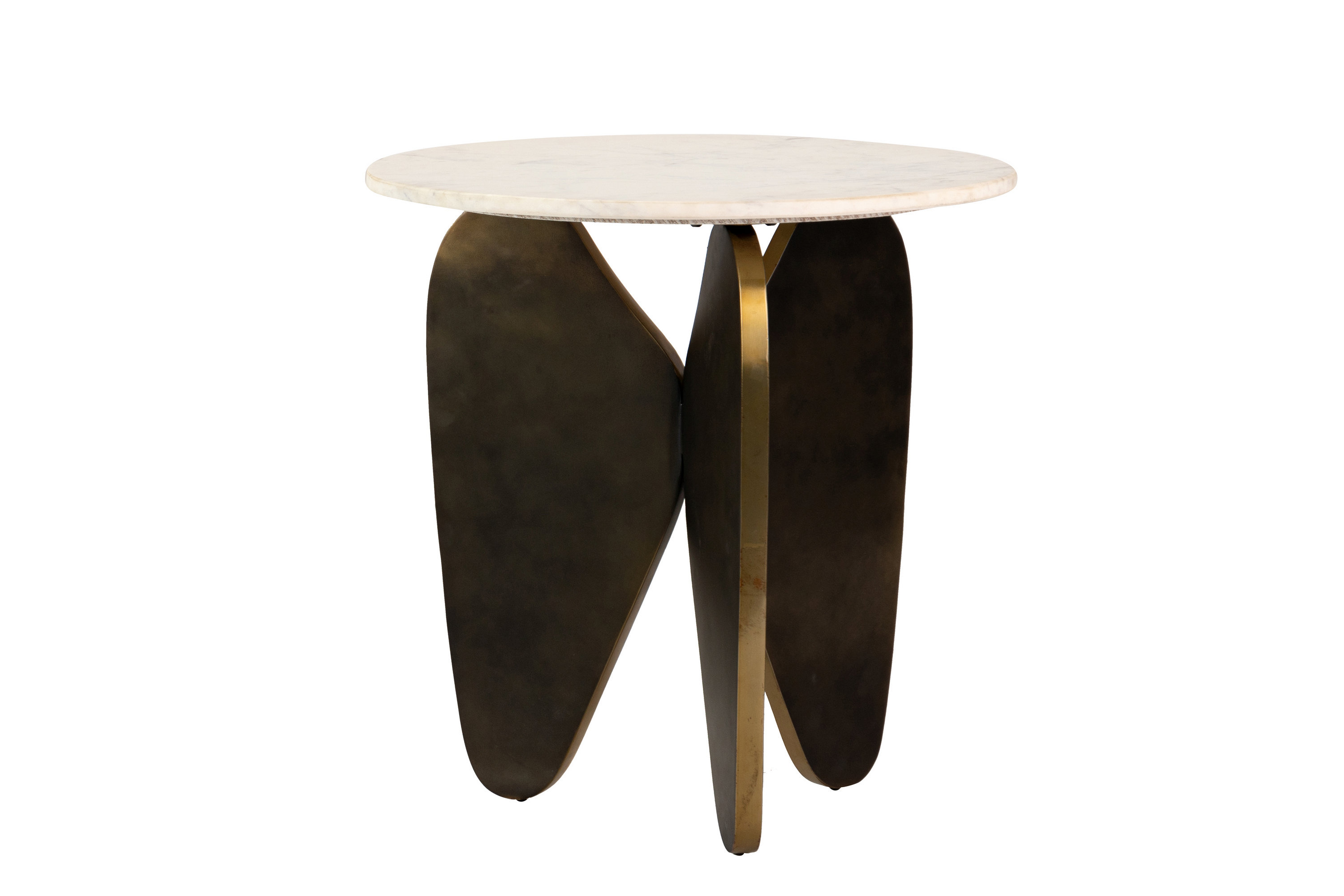Ethan Chloe Metal Marble Side Table | Wayfair.co.uk