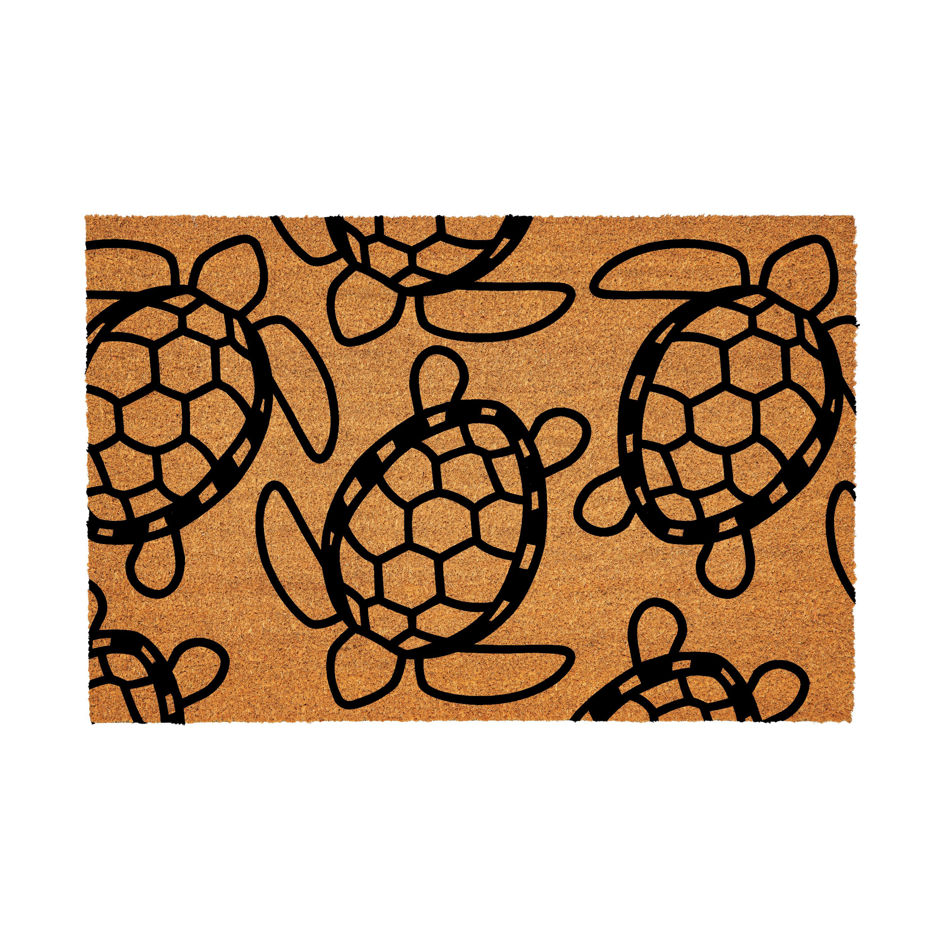 Bay Isle Home™ Coastal Coir Mat Turtles 36x24" - Wayfair Canada