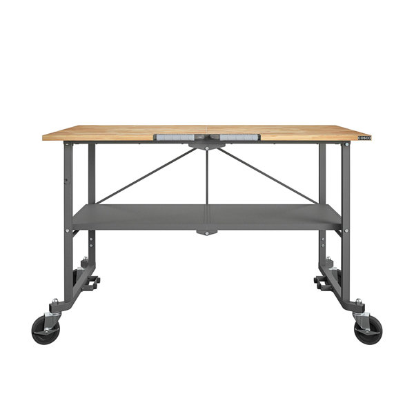 COSCO SmartFold Butcher Block Portable Workbench / Folding Utility ...