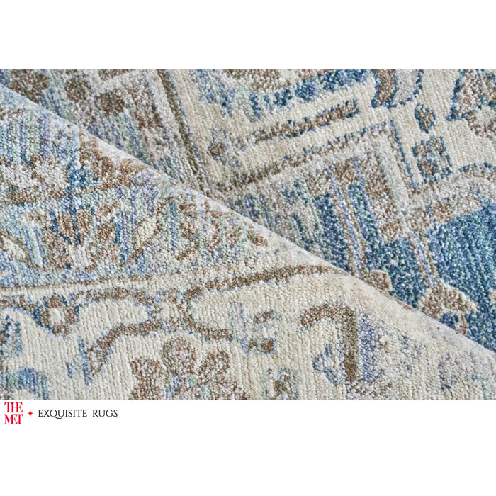 Exquisite Rugs The Met x Exquisite Rugs Blue/Beige Area Rug | Perigold