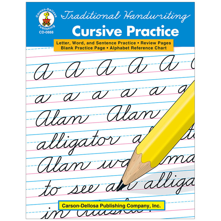 Carson Dellosa Publications Traditional Handwriting Cursive Letters ...