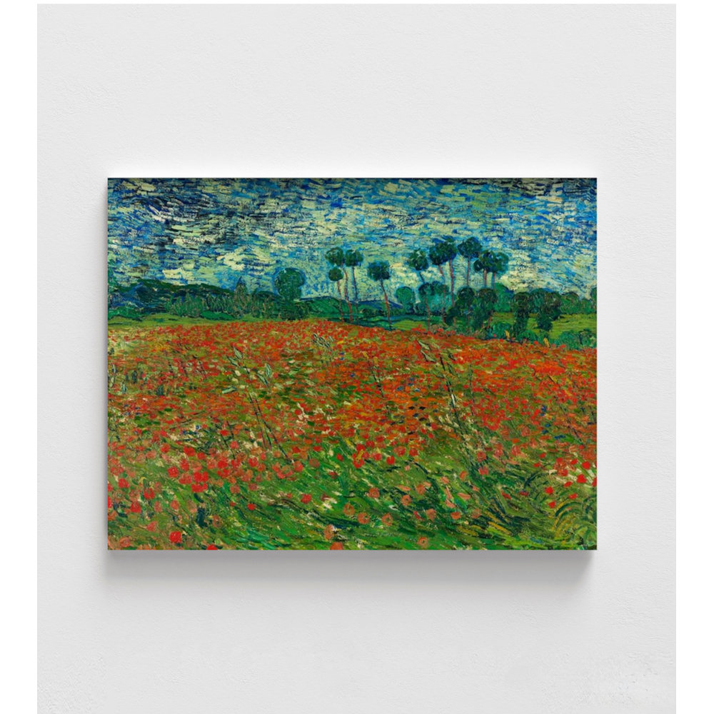 WeFrameArt Poppy Field By Vincent Van Gogh, Framed Poppies Wall Art ...