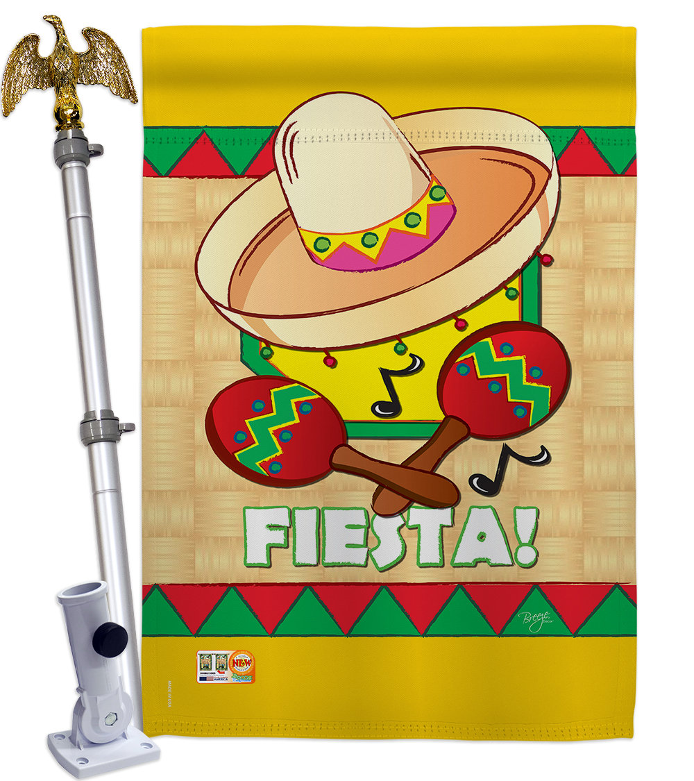 Breeze Decor Fiesta 2-Sided Polyester 40" H x 28" W Flag set | Wayfair