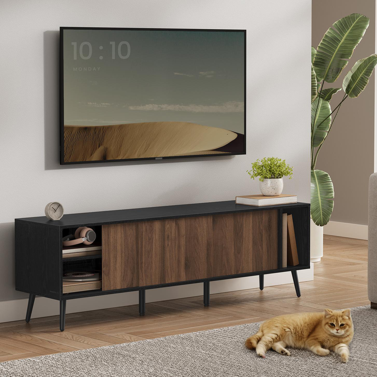 Ebern Designs SONGMICS HOME Walery Superfast Toolless Assembly, TV ...