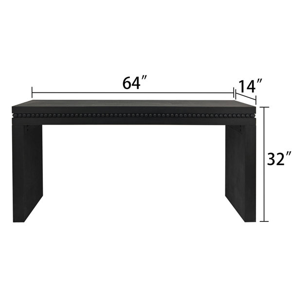 Lark Manor™ 64" Wooden Console Table Decorated with Wooden Balls ...