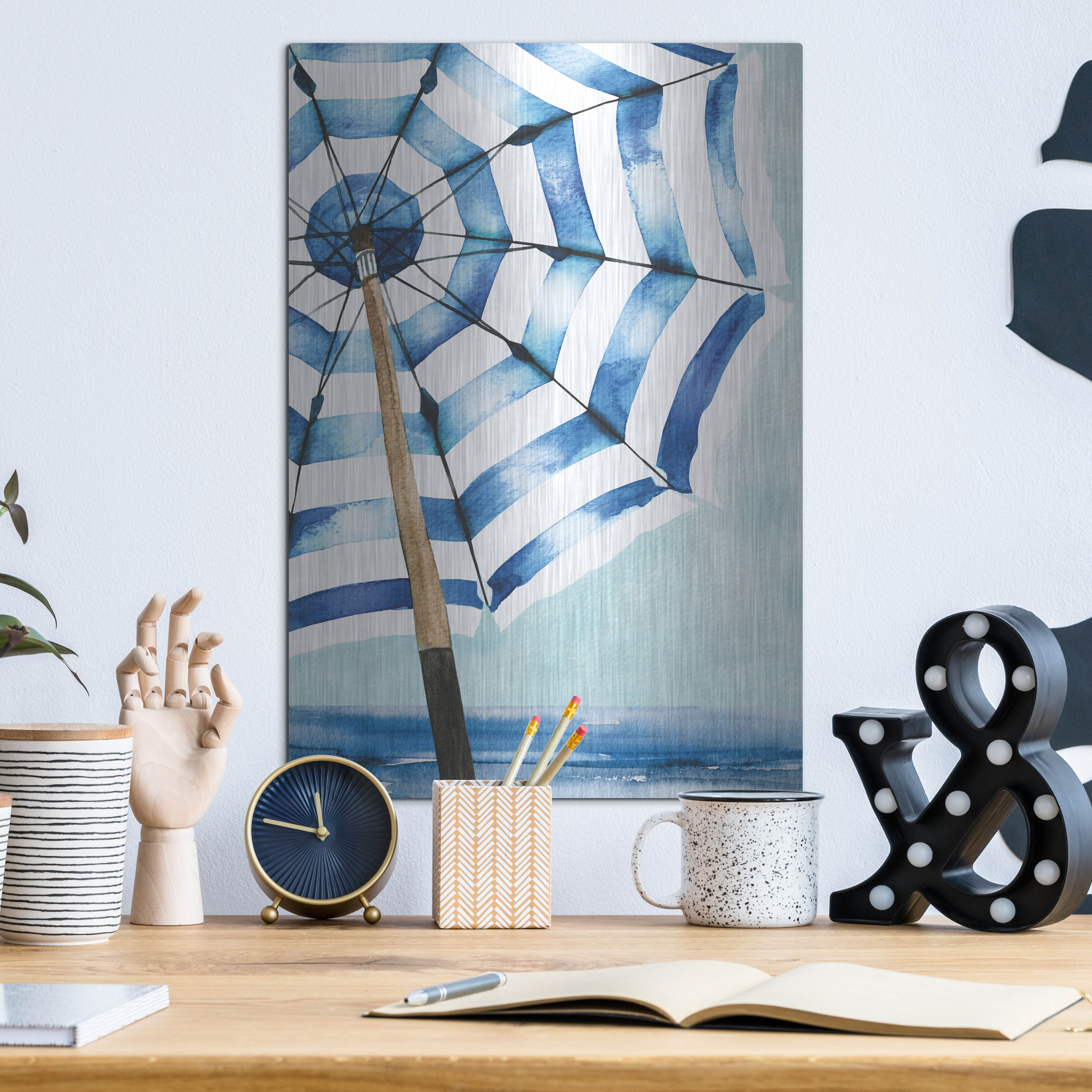 Beachcrest Home 'Surf And Sun 1' by Mercedes Lopez Charro Metal Wall ...