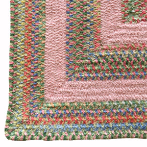 August Grove® Brayden Geometric Hand-Braided Cotton Pink Area Rug | Wayfair