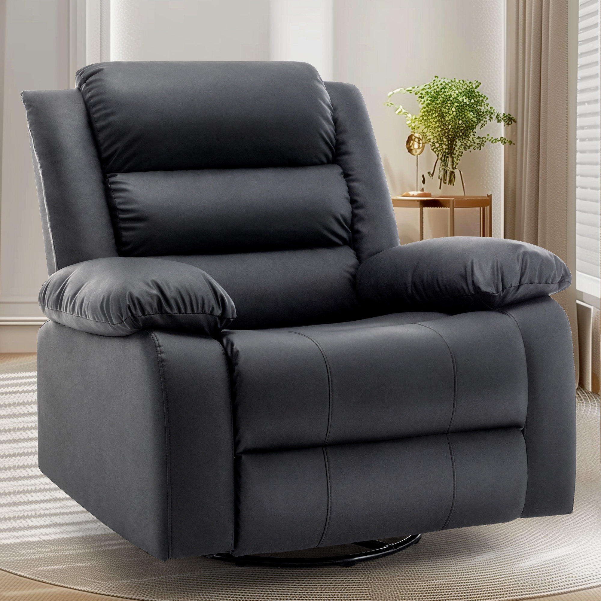 Ebern Designs Recliner Chair, Wide Rocker Chair, Rocker Recliner With ...
