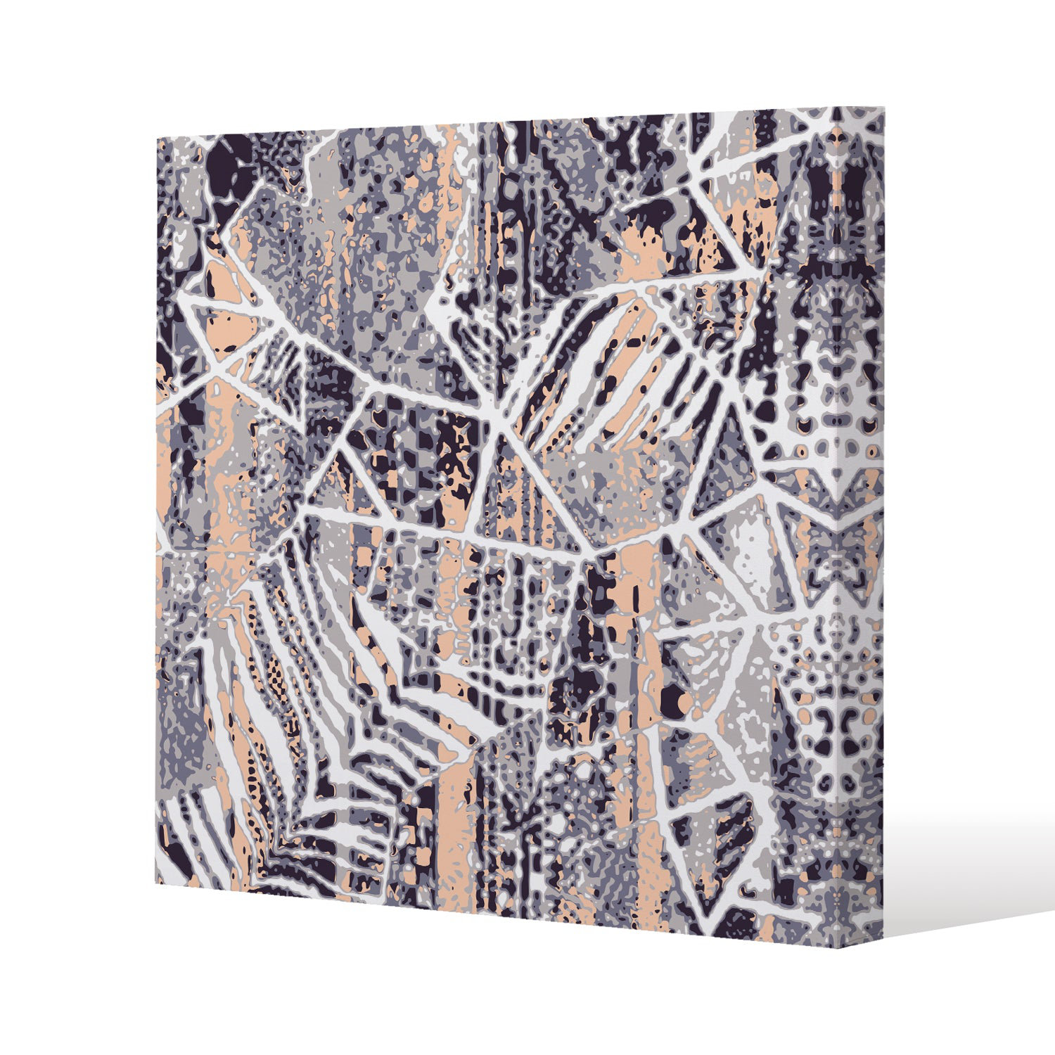 World Menagerie Grunged Print Slim Style Canvas Print , 15mm Slim Real ...