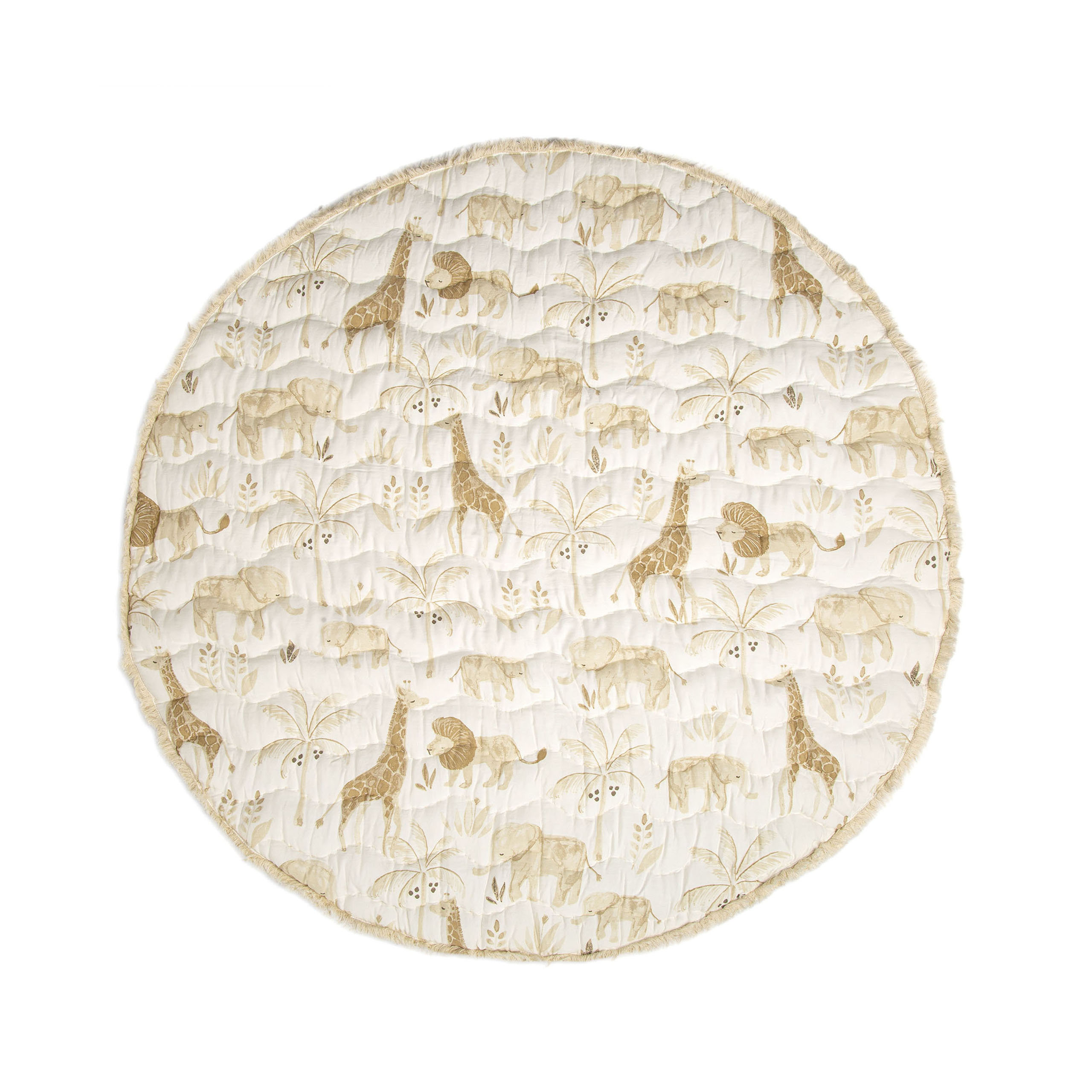 Crane Baby Safari Animal Themed 40"x40" Cotton Quilted Playmat, Kendi ...