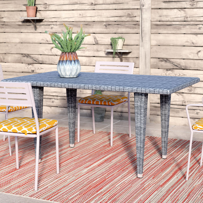 Wrought Studio Russel Wicker/Rattan Dining Table & Reviews | Wayfair