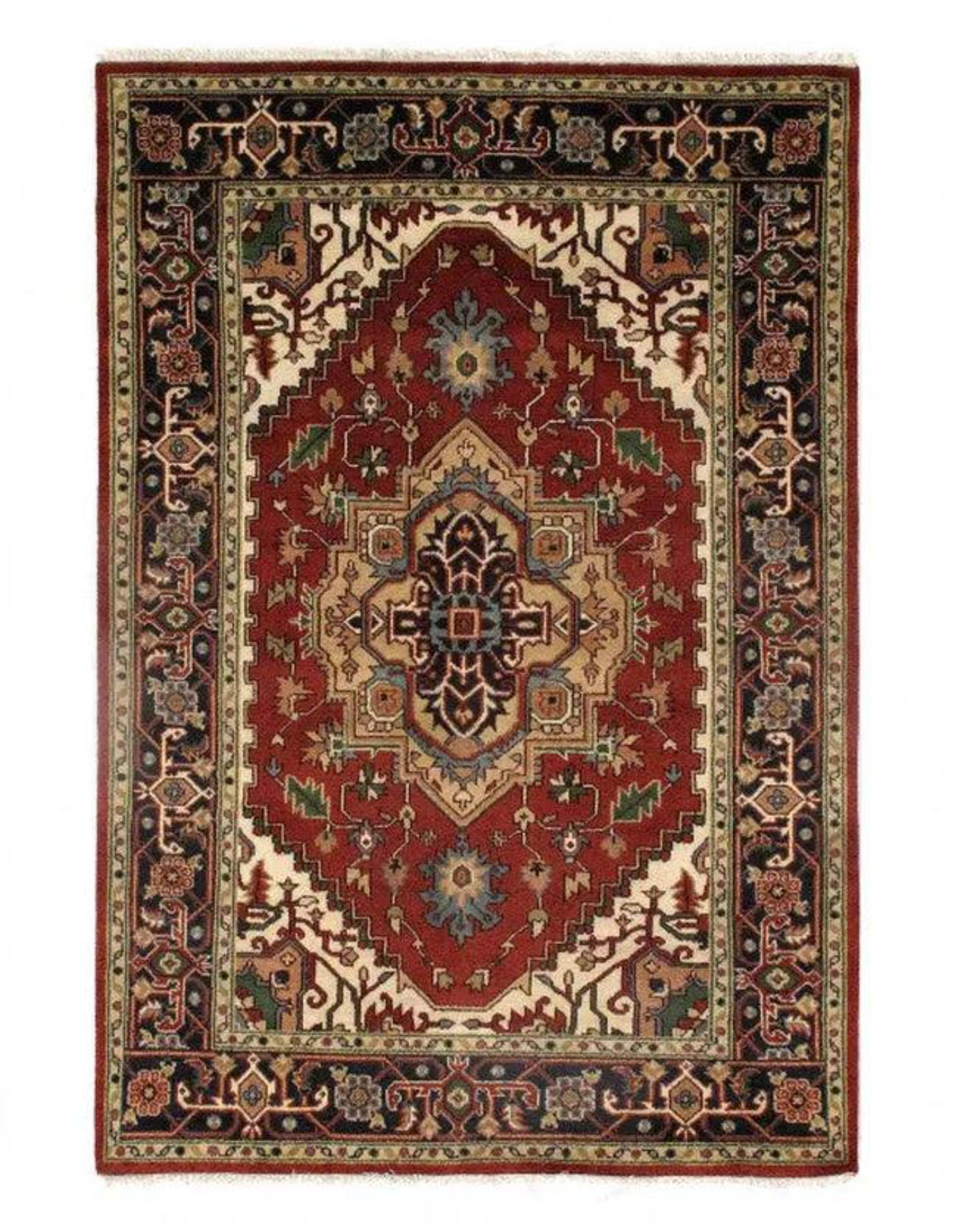 Isabelline Oriental Handmade Rectangle 6'1" x 8'10" Wool/Cotton Area ...