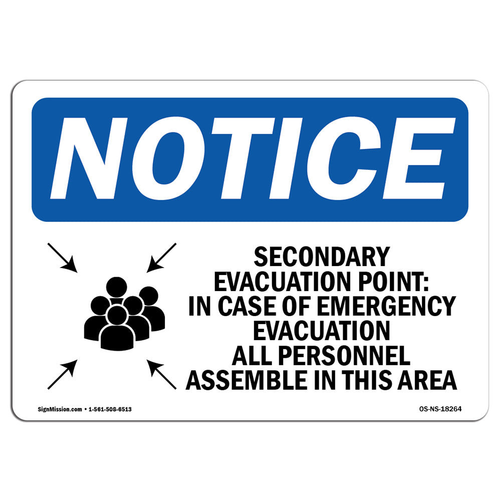 SignMission Secondary Evacuation Point Sign with Symbol | Wayfair