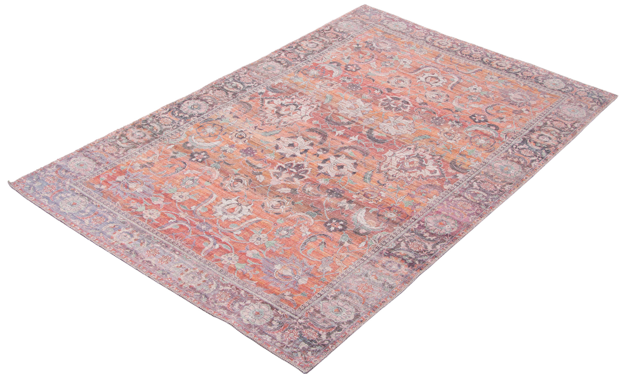 Charlton Home® Hershley Oriental Flatweave Copper Area Rug | Wayfair