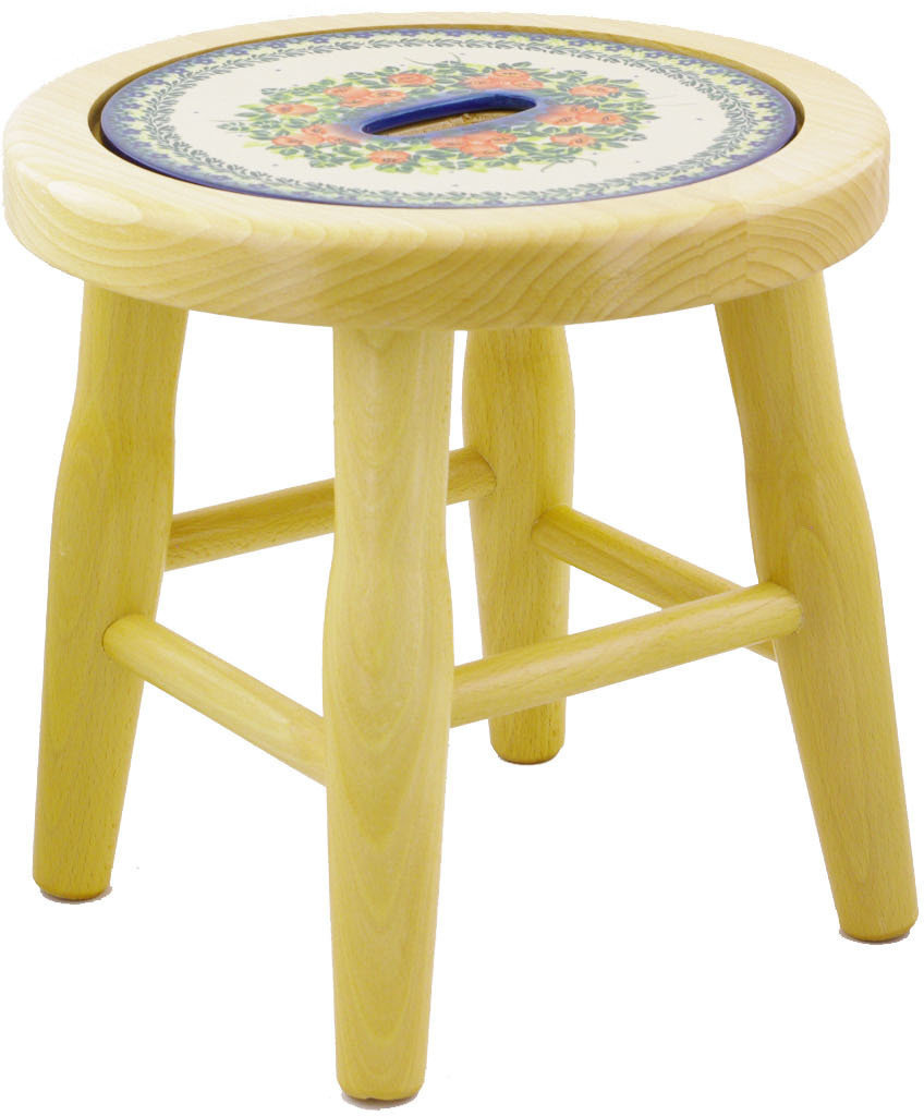 Polmedia Radiant Polish Pottery Accent Stool | Wayfair