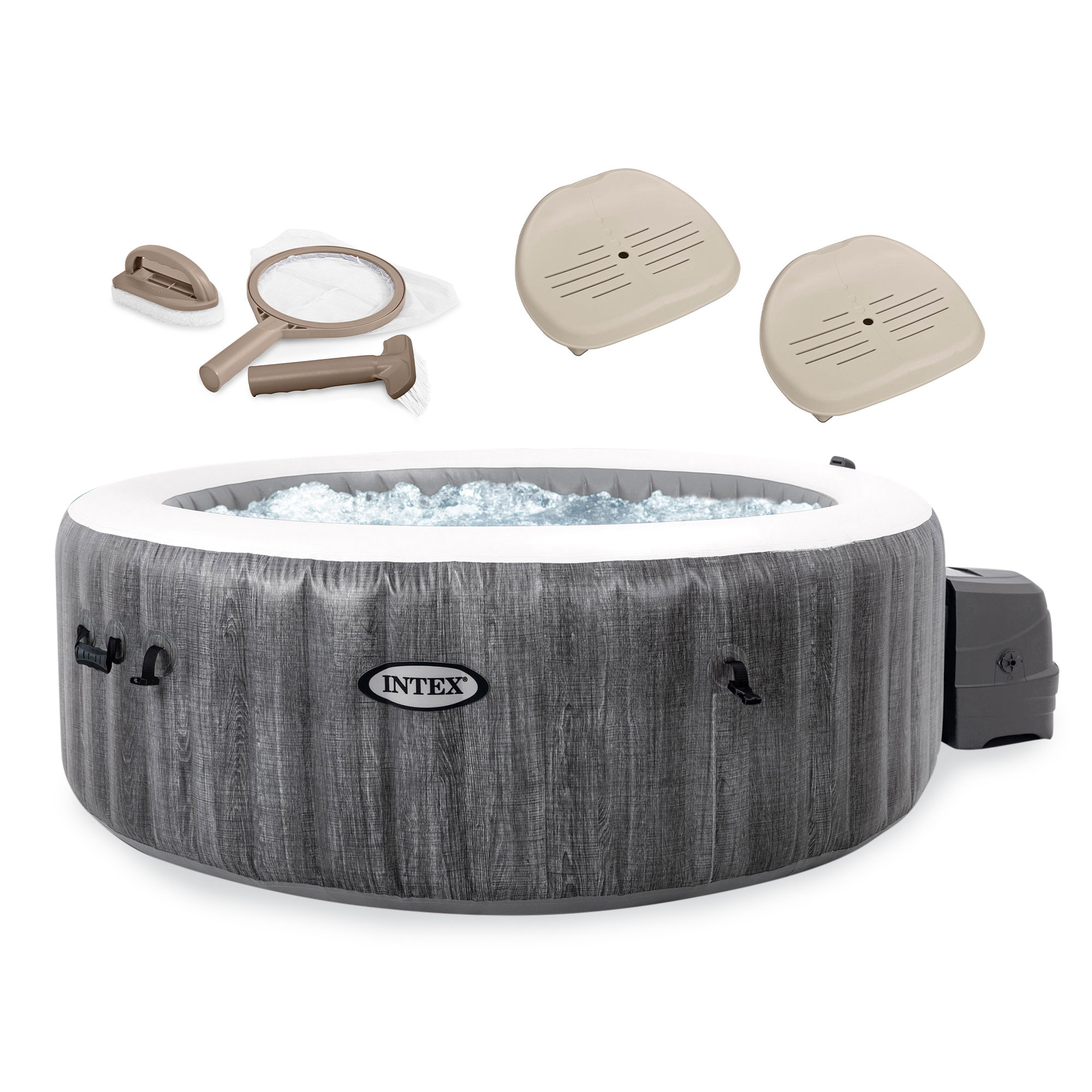 Intex Purespa Plus Inflatable Hot Tub Jet Spa with Maintenance Kit and ...