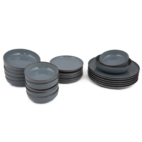 Brayden Studio Ishtar 24 Piece Porcelain China Dinnerware Set - Service ...