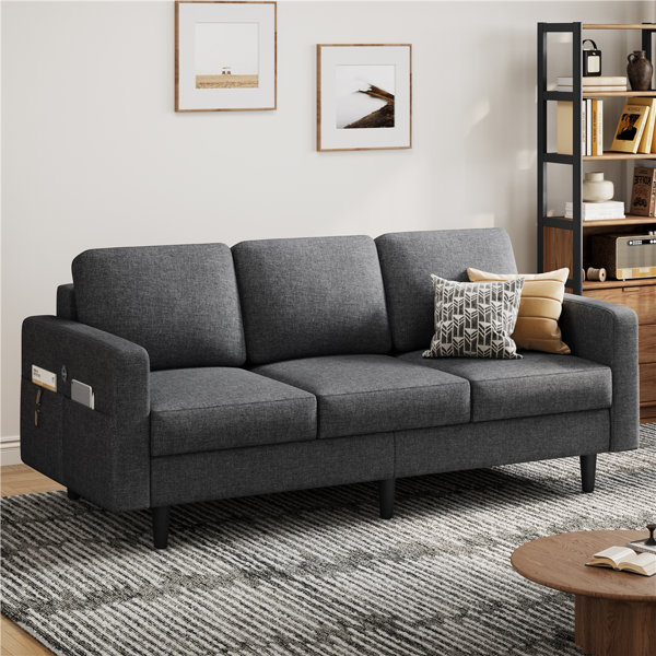 Latitude Run® 3-Seater Upholstered Sofa Couch & Reviews | Wayfair