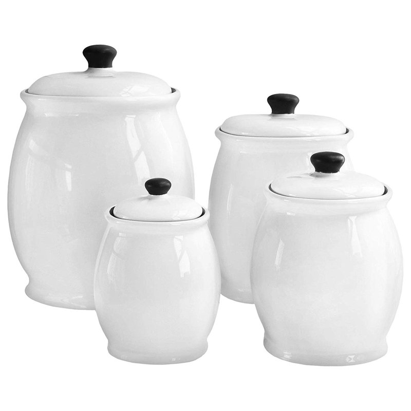 Prep & Savour 4 Piece Kitchen Canister Set & Reviews | Wayfair