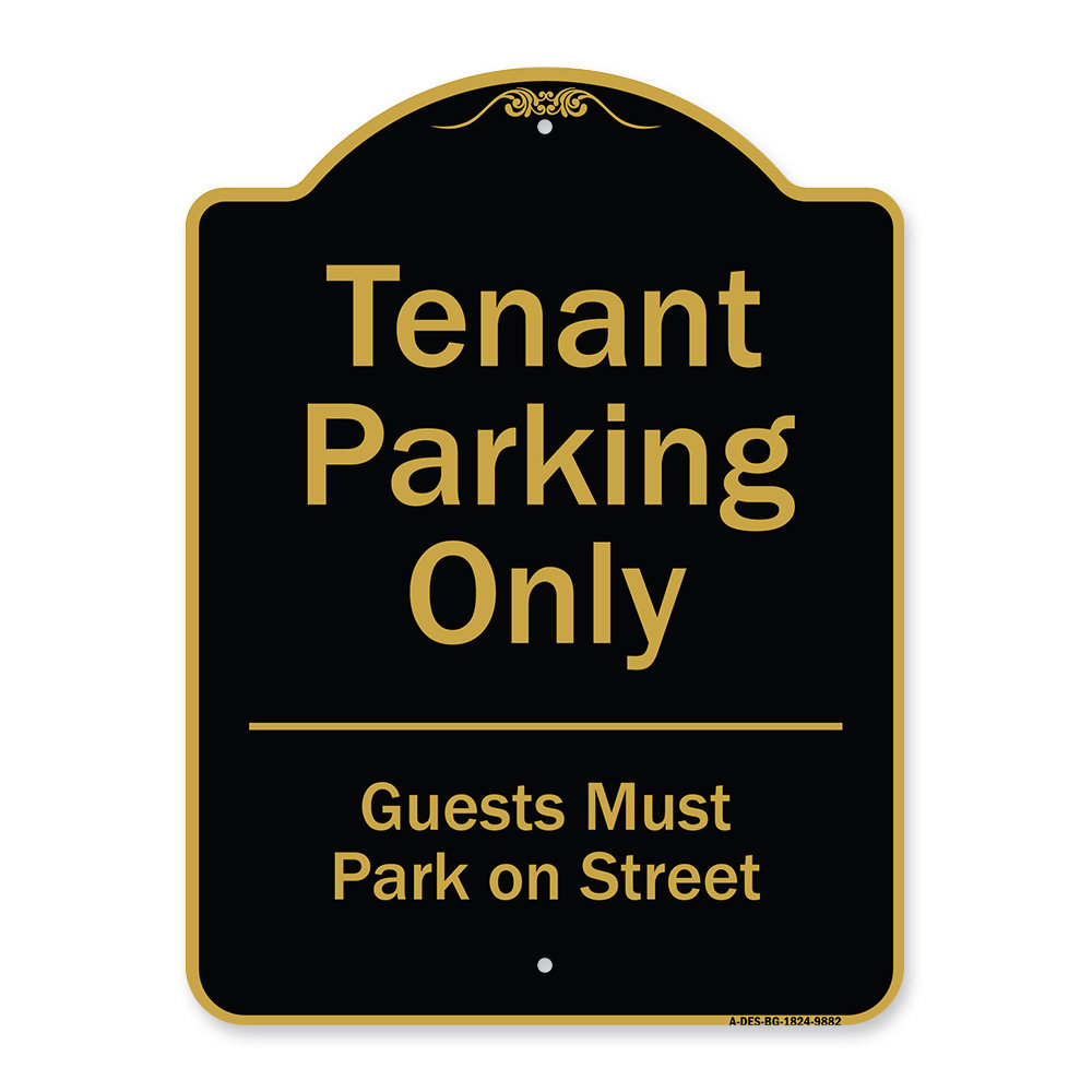 Signmission Designer Series Sign - Tenant Parking Only, Guests Park On ...