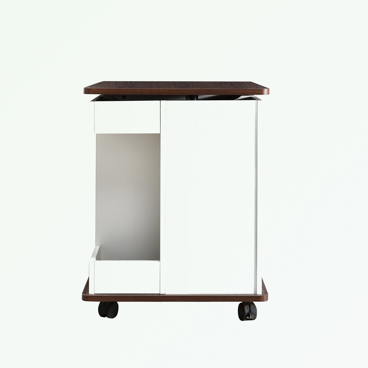 Latitude Run® Adjustable End Table with Wheels and Rotating Lift-Top ...