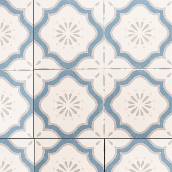 Long Island Mosaics & Tile DaVinci 7.9" x 7.9" Porcelain Patterned ...
