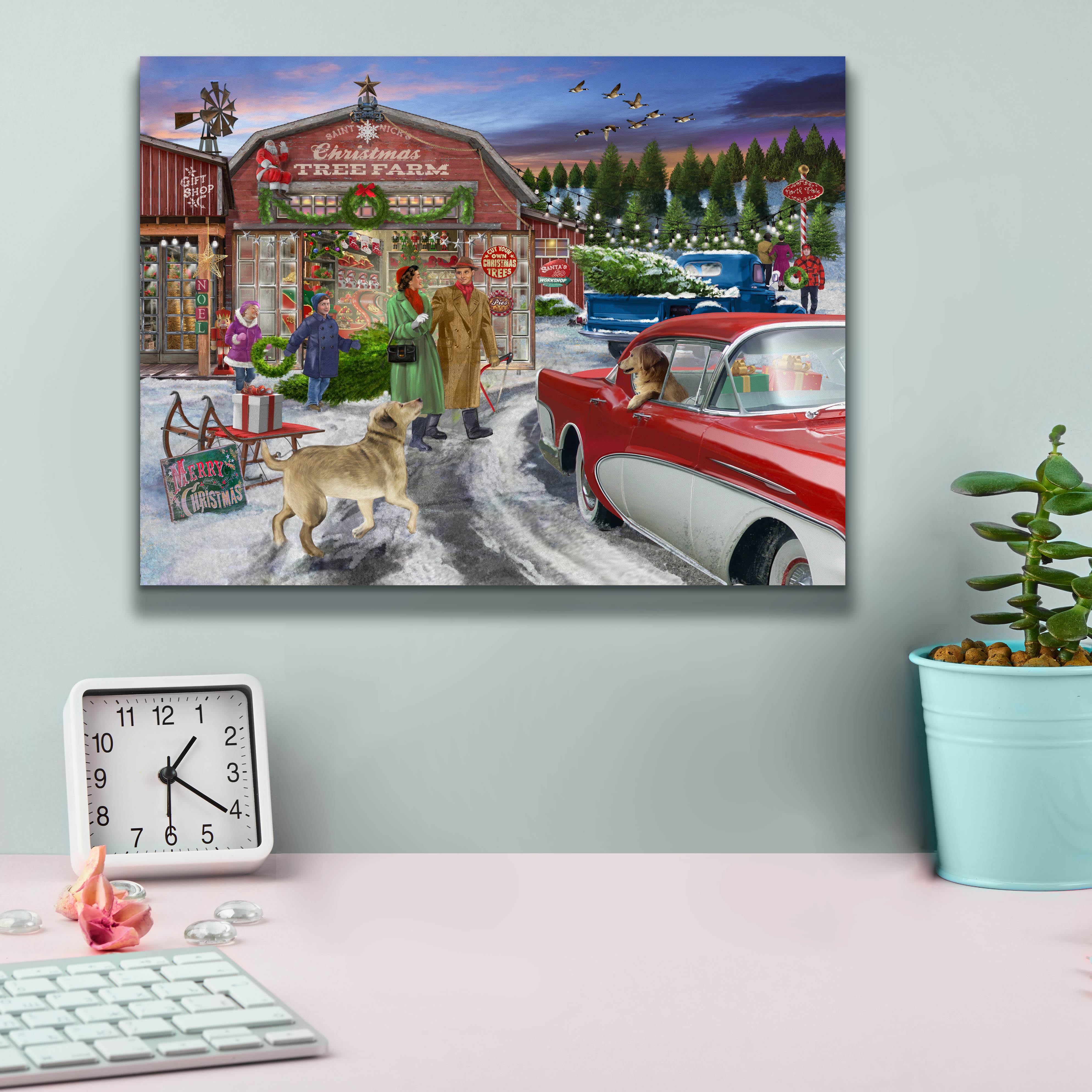 The Holiday Aisle® " Tree Farm " by Bigelow Illustrations | Wayfair