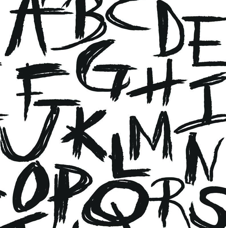 Olivia + Poppy Letters 27' L x 25" W Peel and Stick Wallpaper Roll ...