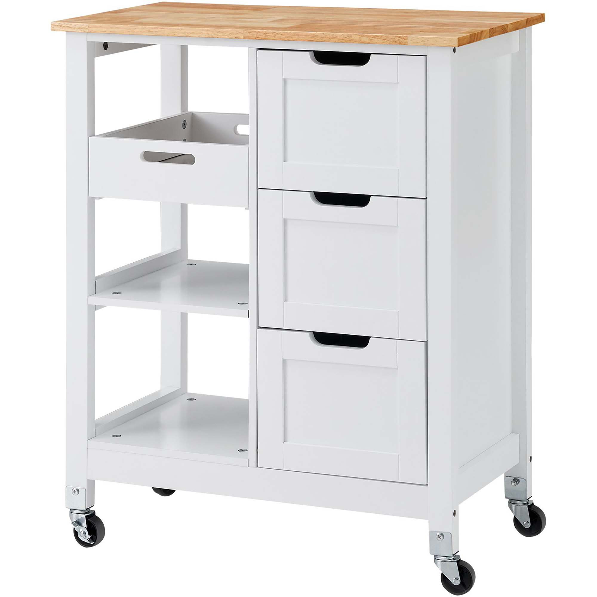 Winston Porter Rolling Portable Small Kitchen Island Cart On Wheels ...