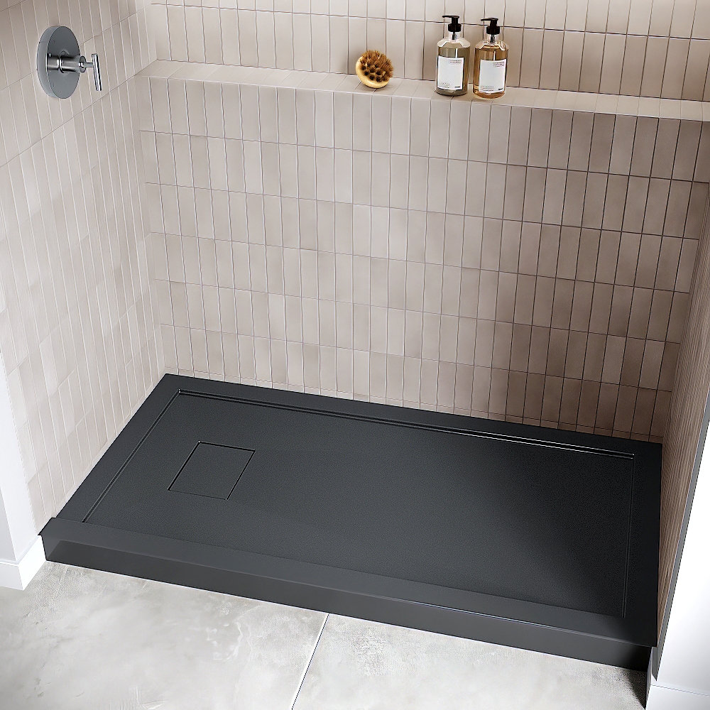 Streamline Bath Streamline 60 in. x 32 in. Alcove Acrylic Shower Base ...