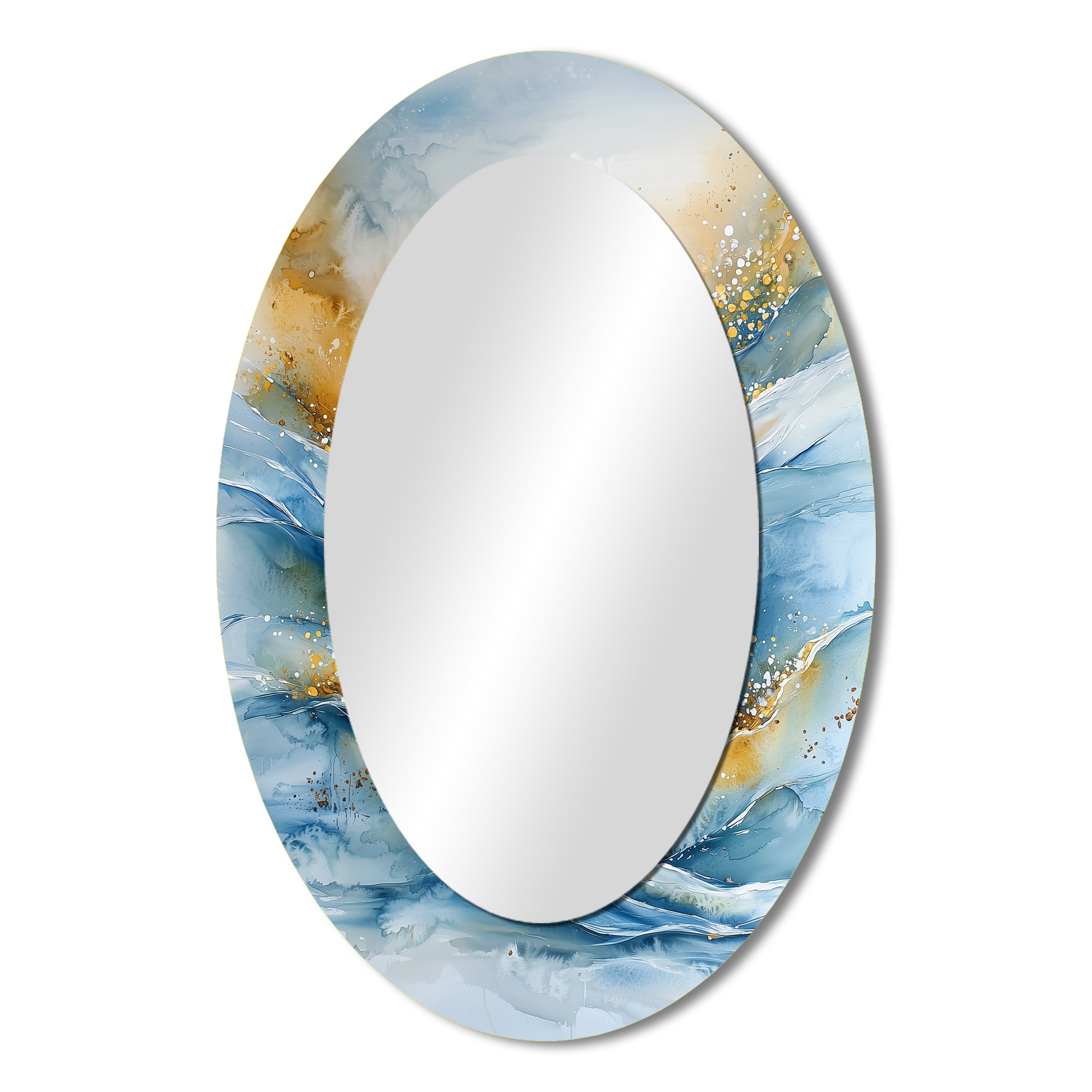 Mercer41 Parallel Coastal Divide Horizon Landscape III - Large Oval ...