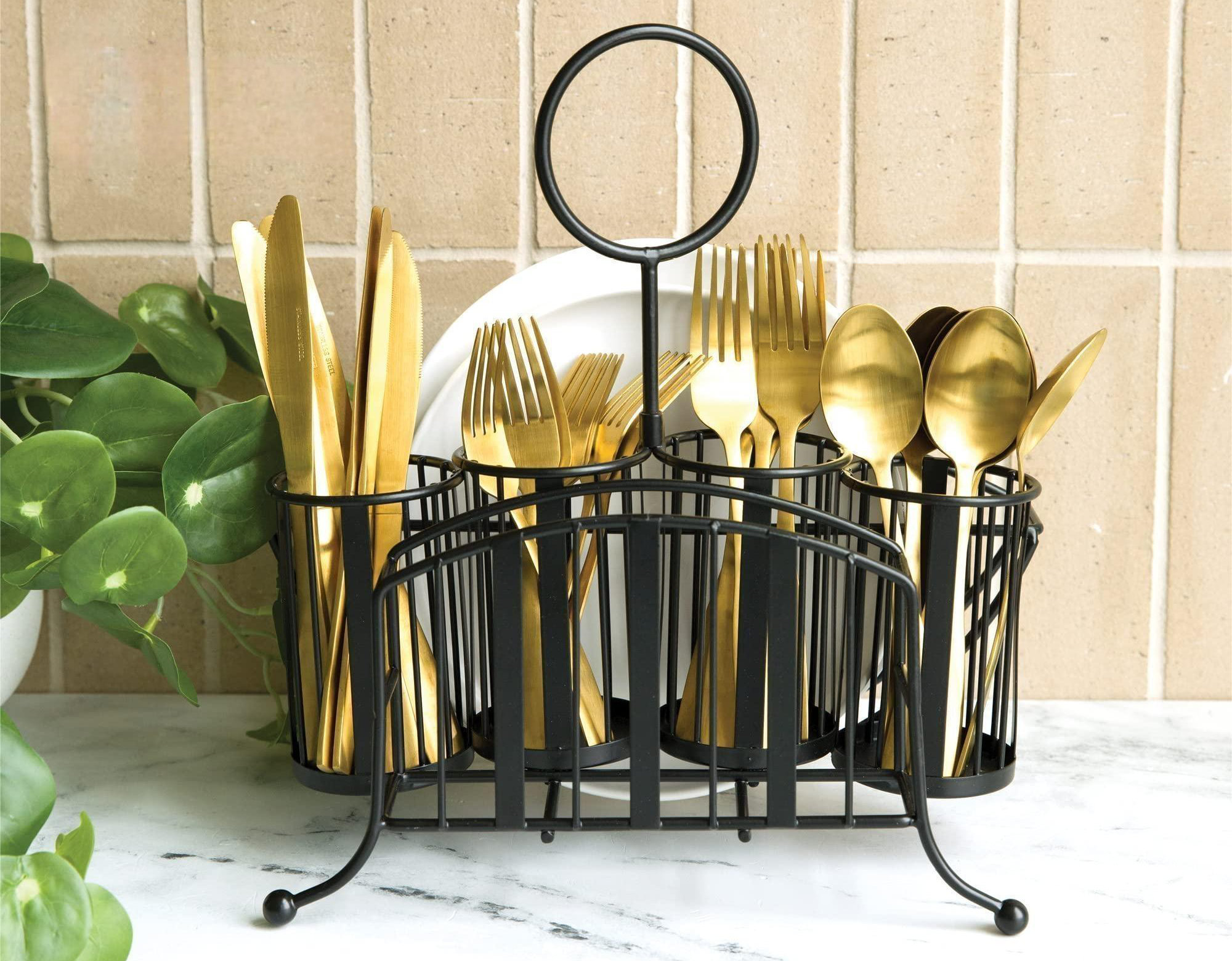 plastic silverware caddy