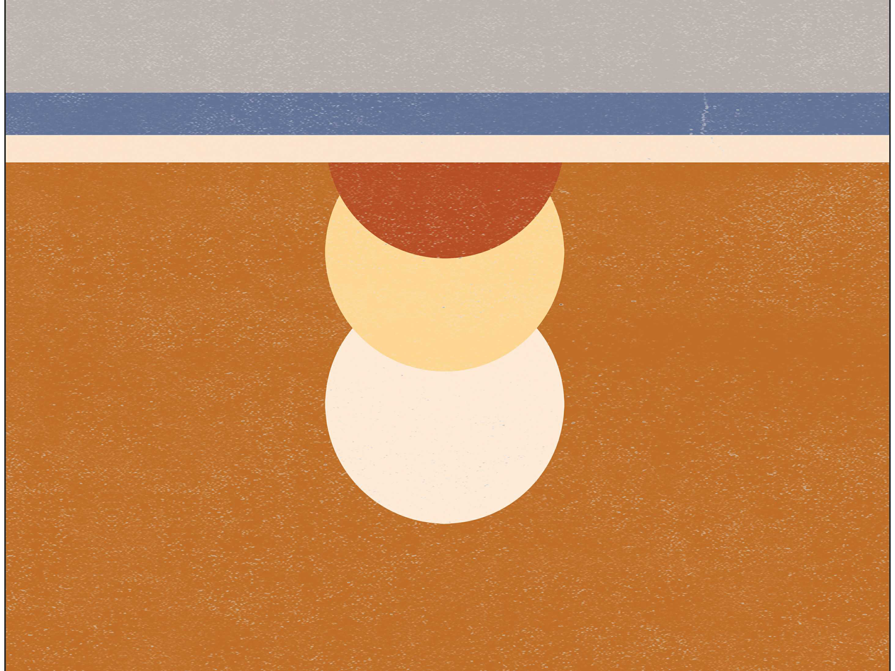 George Oliver Abstract Sunset Shapes - Wrapped Canvas Print | Wayfair