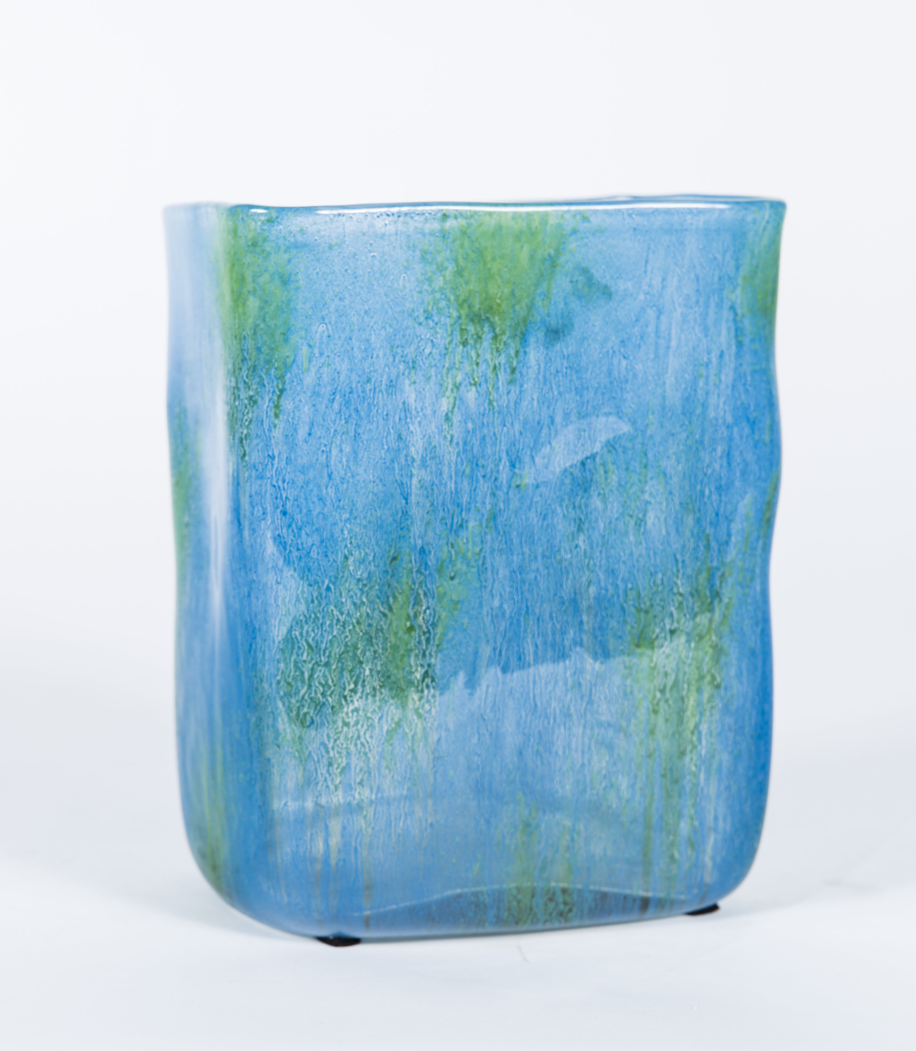 Prima Design Source Blue Lagoon 12" Glass Table Vase | Wayfair