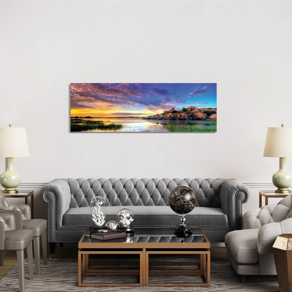 Brayden Studio Willow Lake Spring Sunset by Bob Larson - Panoramic Art ...