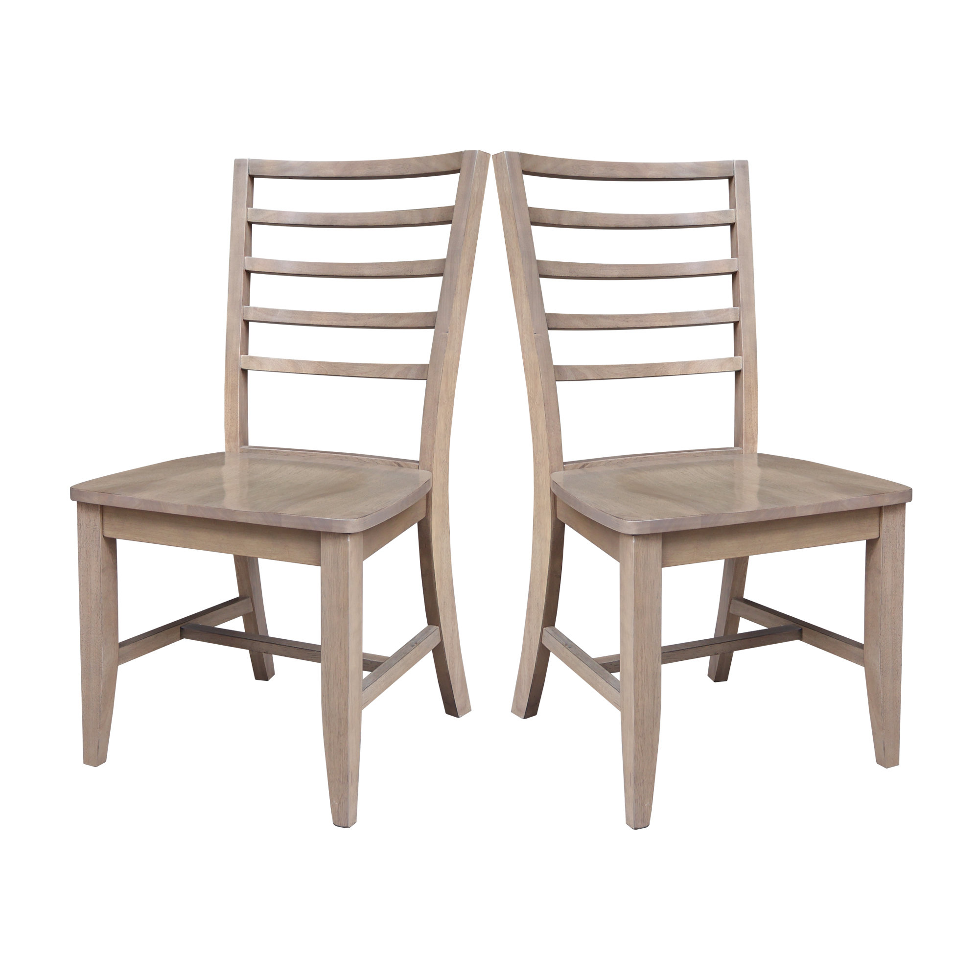 Red Barrel Studio® Compean Solid Wood Ladder Back Side Chair Dining ...