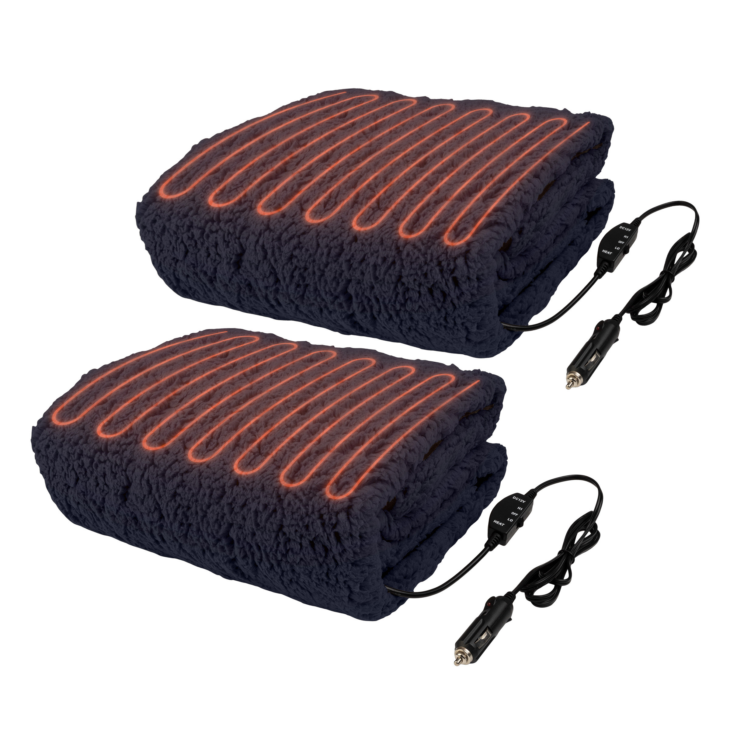 Stalwart 12V Heated Car Blanket 2-Pack - Car Must Haves and Tailgating ...