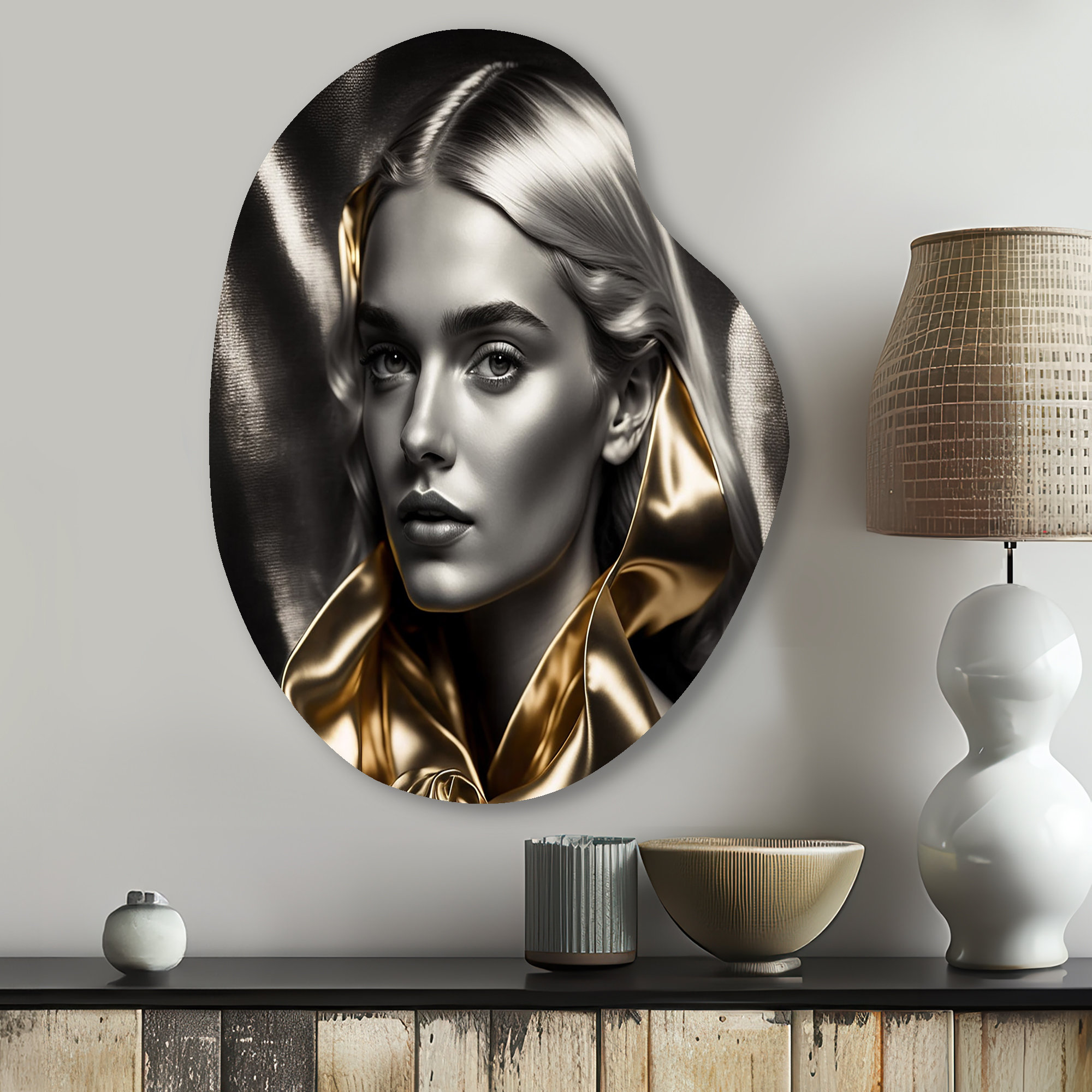 Design Art Black And Gold Elegance III - Fashion Woman Pear Shape ...