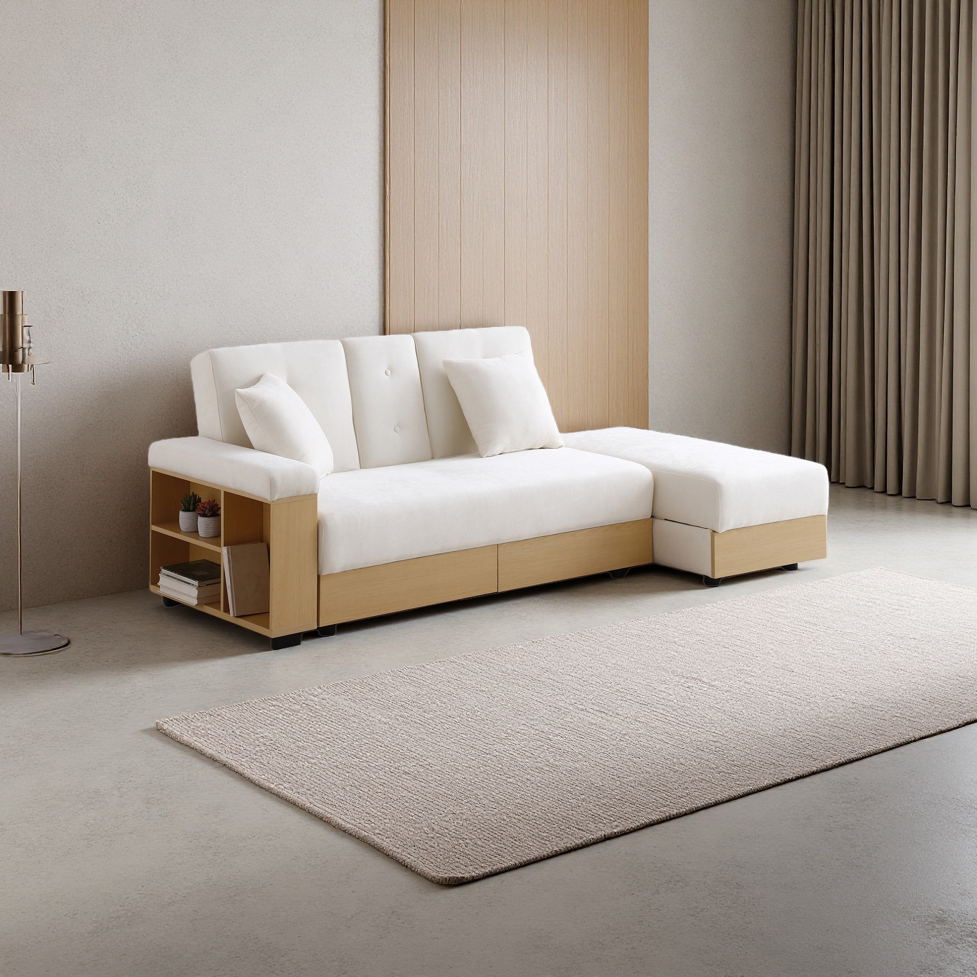 PhoebeHoliday Convertible Sleeper Sofa Couch,Multifunctional Double ...