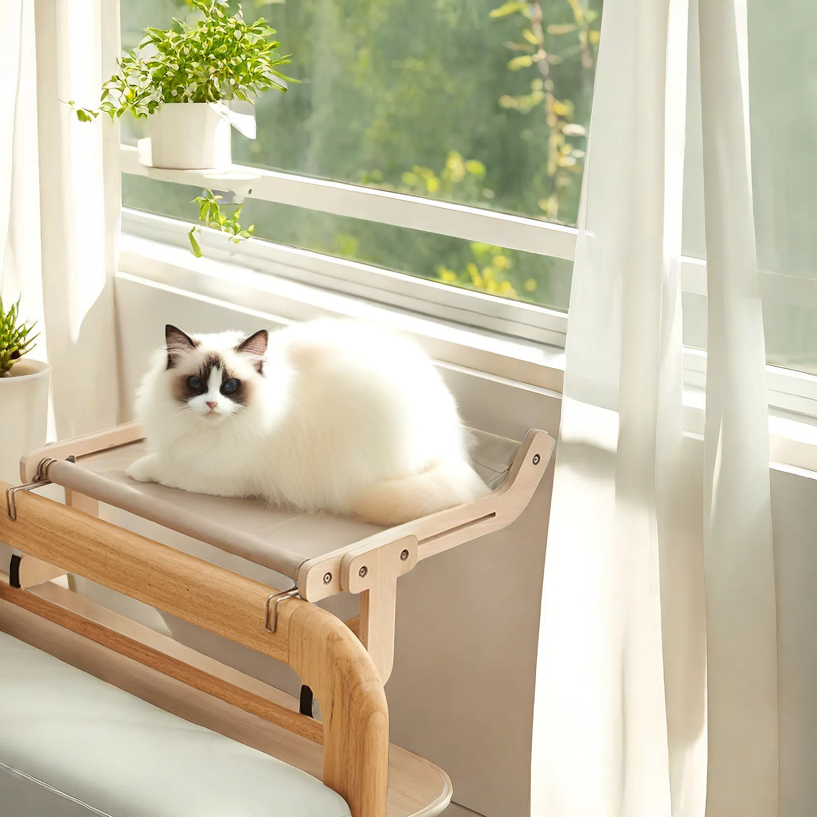 Tucker Murphy Pet™ Kitten Window Hammock, Cat Hammock, Adjustable Pet ...