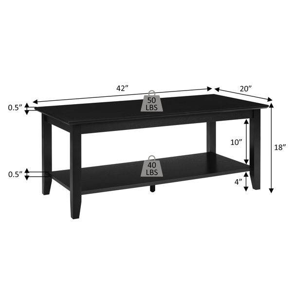 Winston Porter Winston American Heritage Rectangle Coffee Table with ...