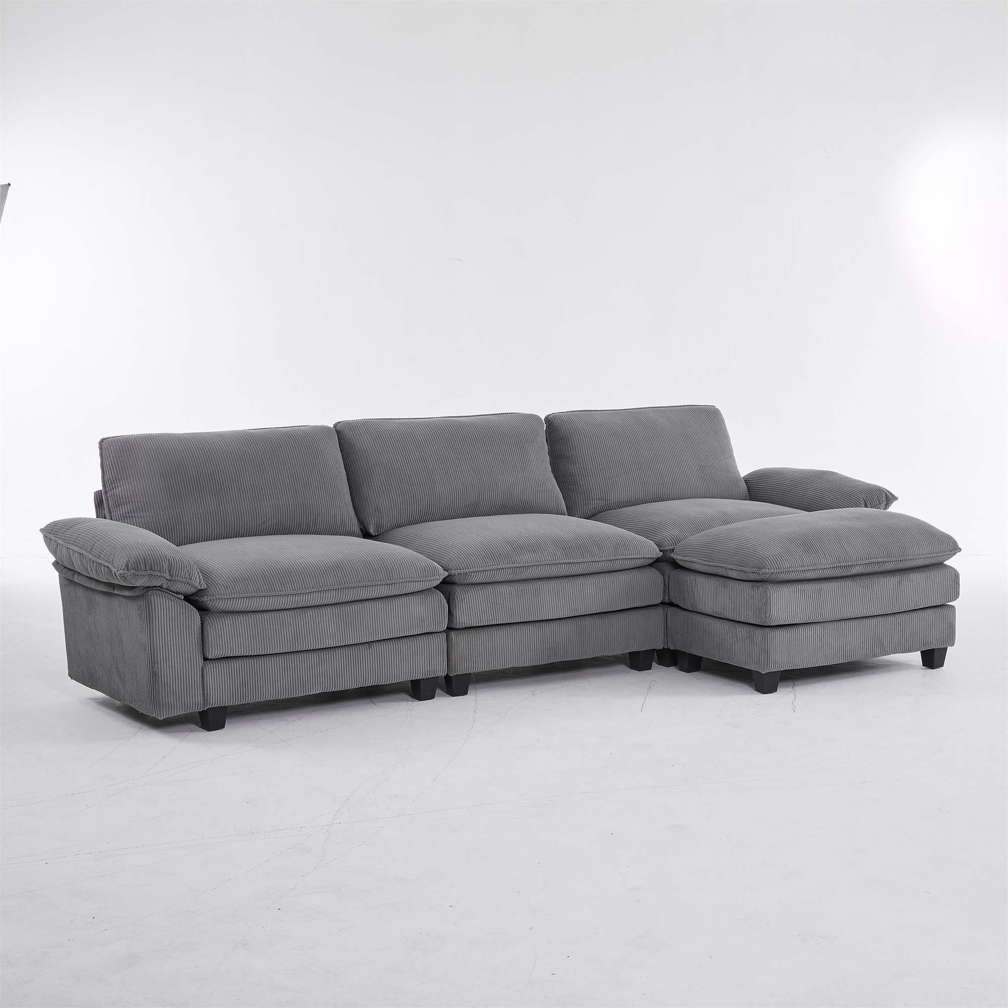 Latitude Run® Versatile Modular Sofa with Removable Ottoman and Soft ...