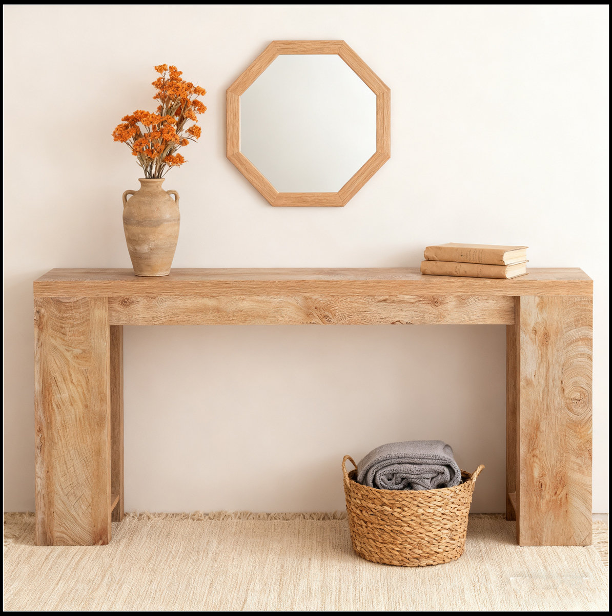 Latitude Run® 70.9" Extra Long Farmhouse Console Table – Narrow Wood ...