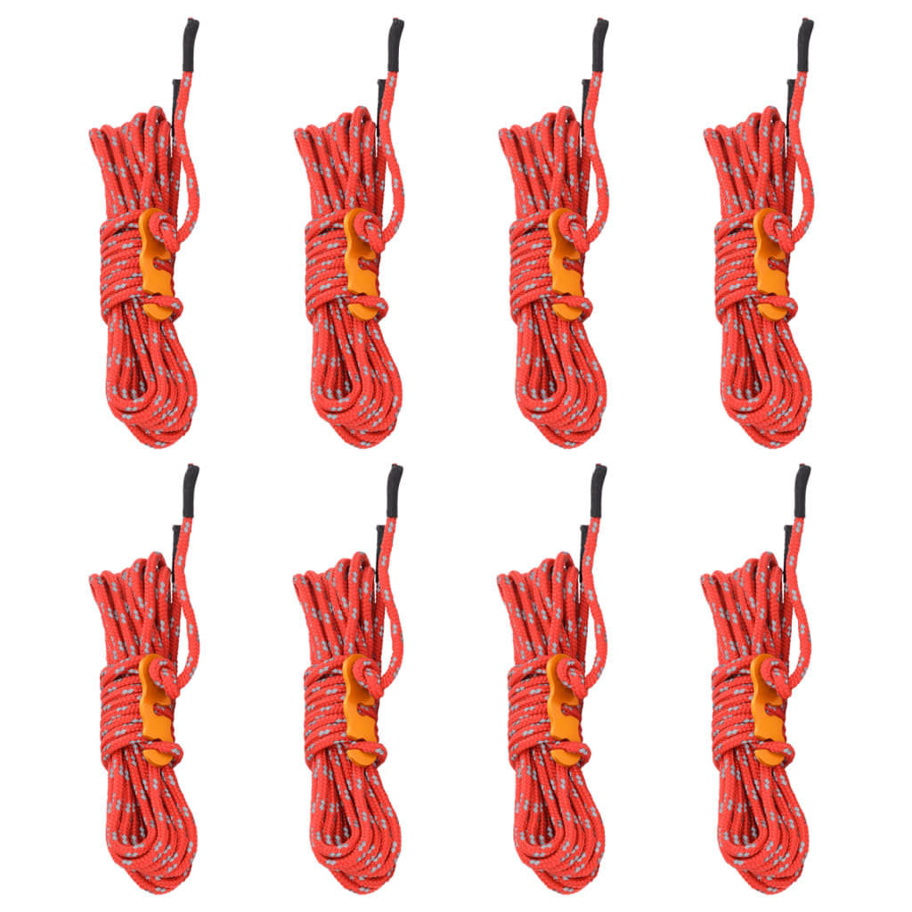 Vidaxl Tent Guy Ropes With Spanners Reflective 8 Pcs 13.1 ' 0.16 ...
