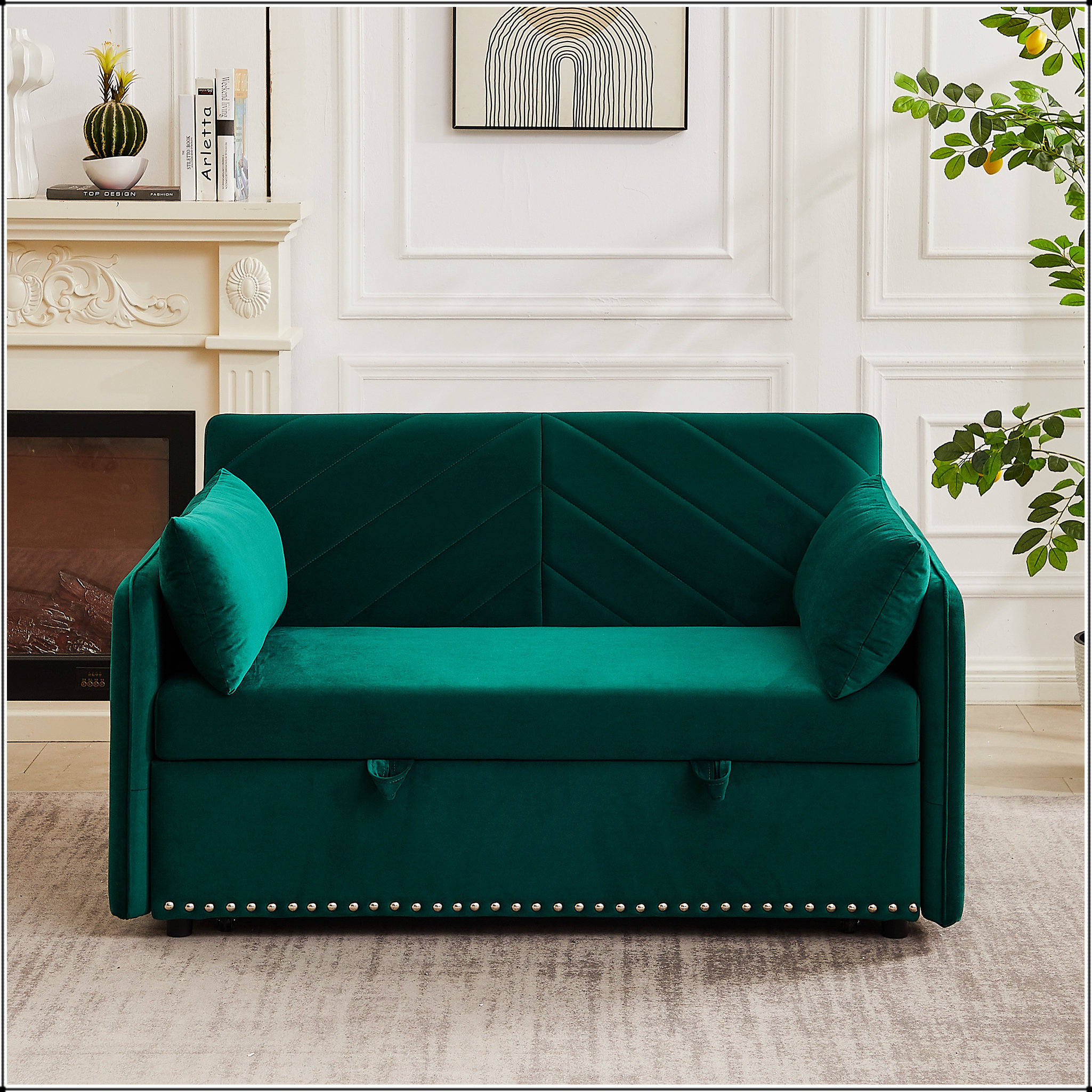 House of Hampton Sleeper Sofa Bed, 3-In-1 Adjustable Sleeper With Pull ...